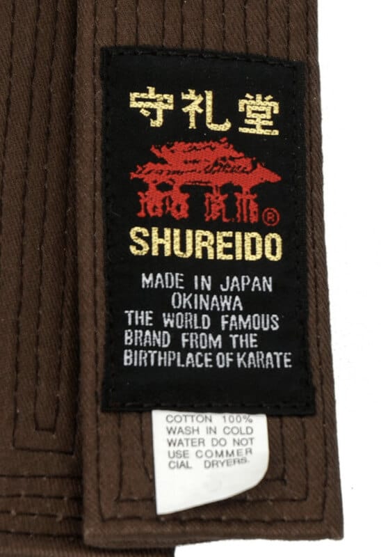 SHUREIDO Okinawa Extra Large Brown Karate Belt - Premium Cotton | Buy ...